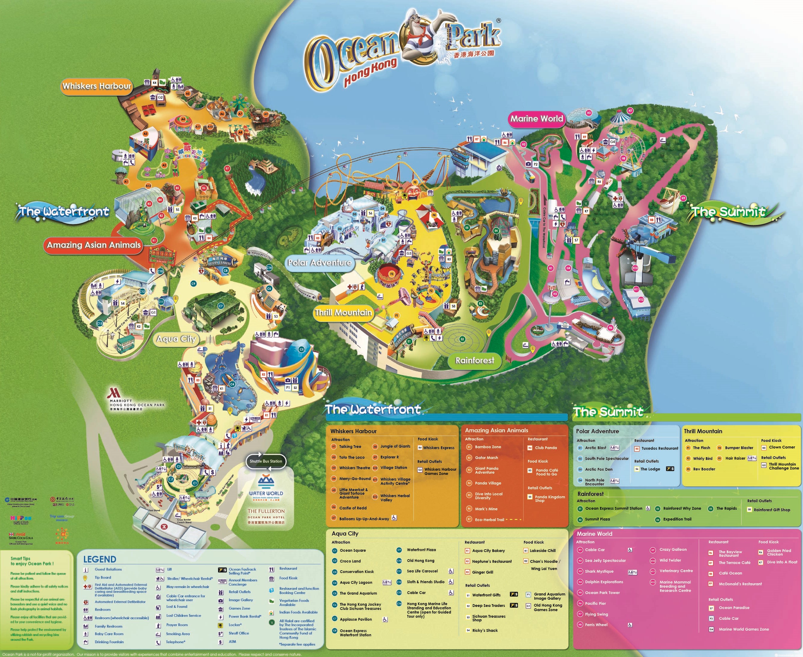 Ocean Park Map | Ocean Park Hong Kong